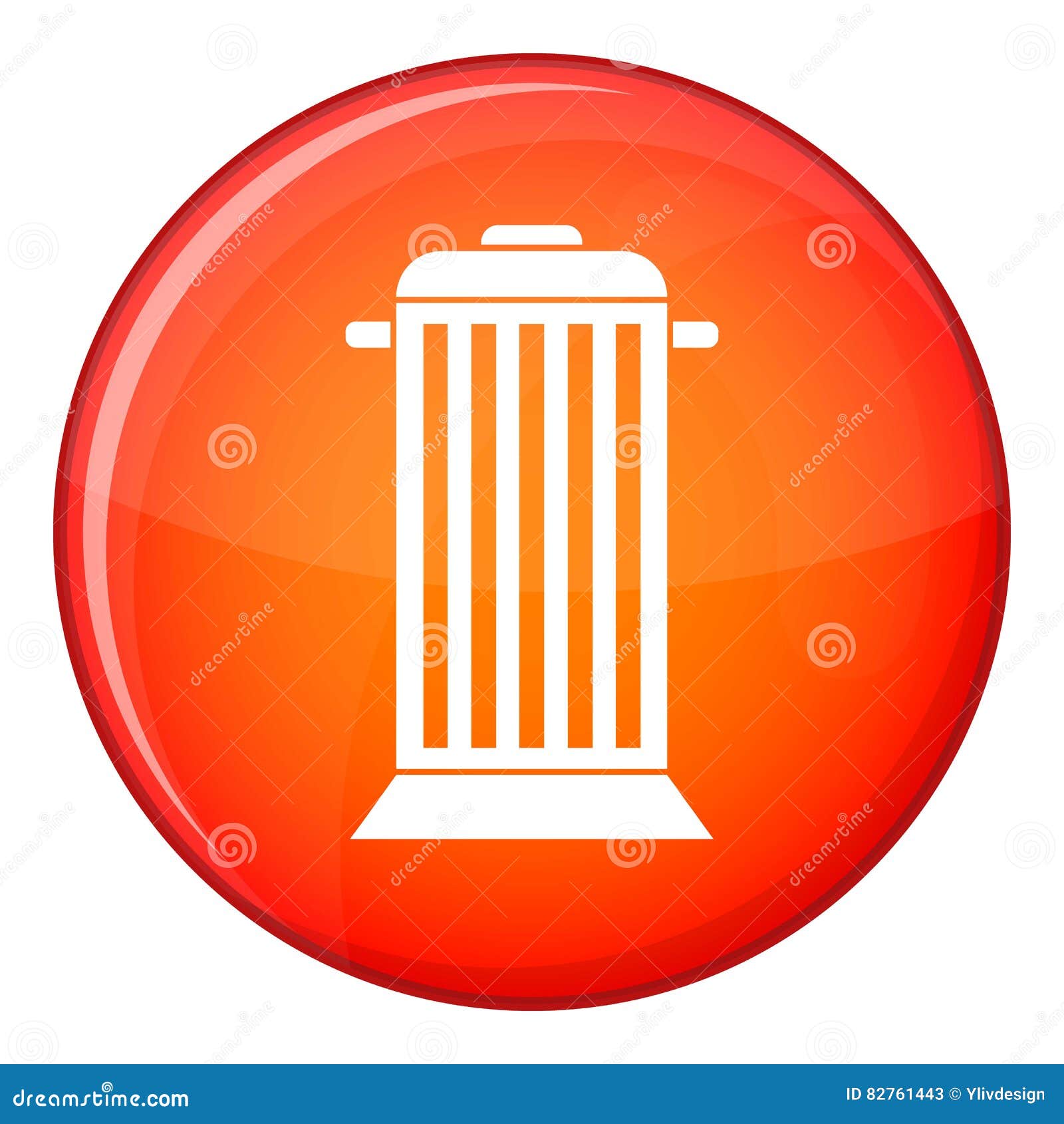 Street Trash Icon, Flat Style Stock Vector - Illustration of site ...