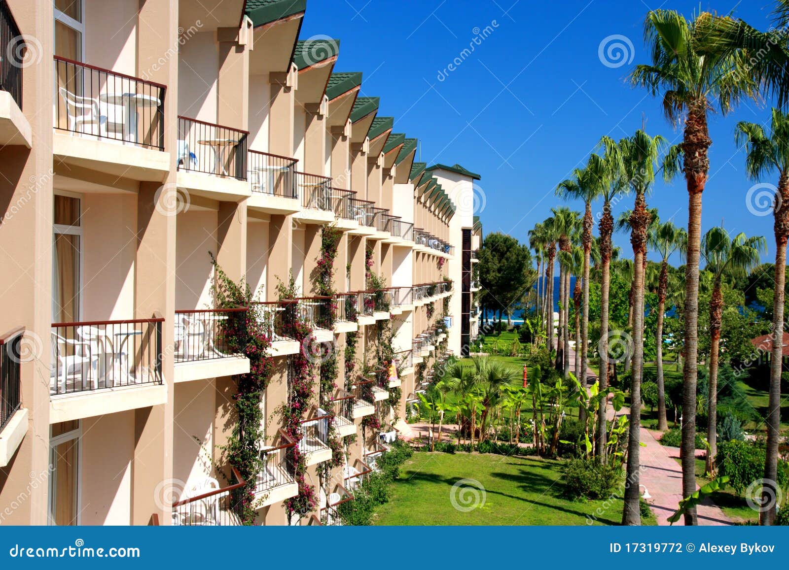 Street In A Tropical Town. Turkey Stock Photo - Image of relax, nature ...