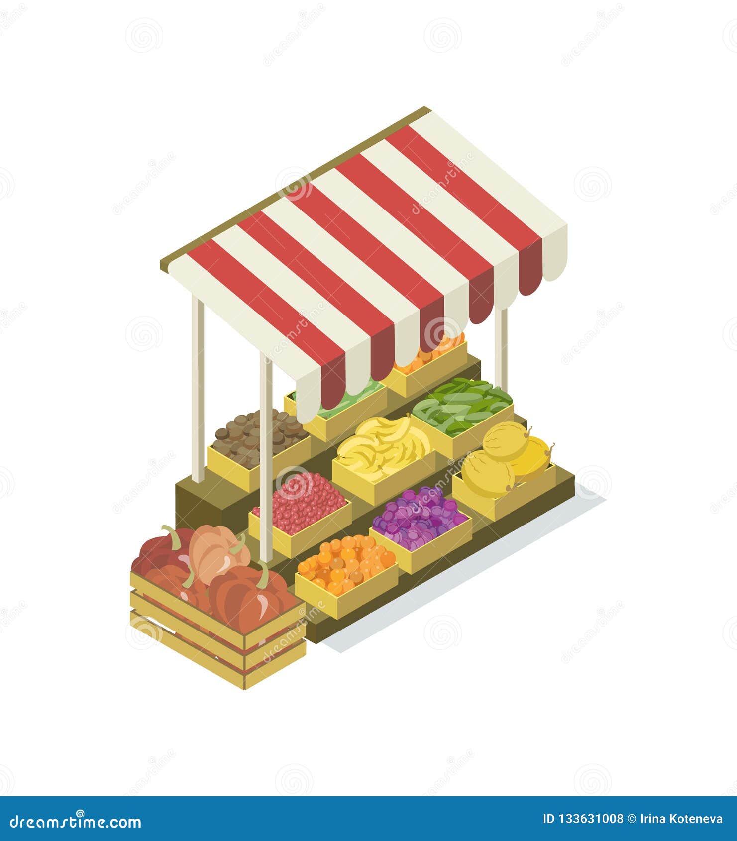 Street Vendor Booth Isometric 3D Icon Stock Vector - Illustration of ... Street Vendor Booth Isometric 3D Icon Stock Vector - Illustration of ...