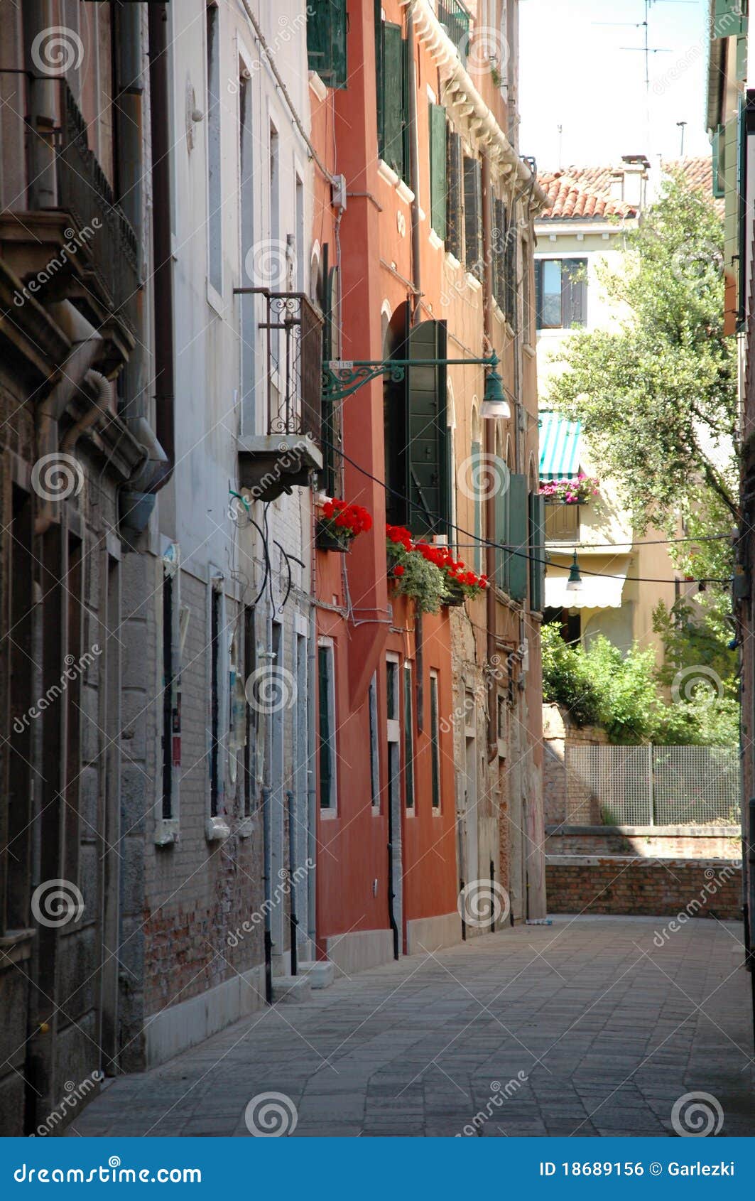 Street in Venice stock photo. Image of walk, romantic - 18689156