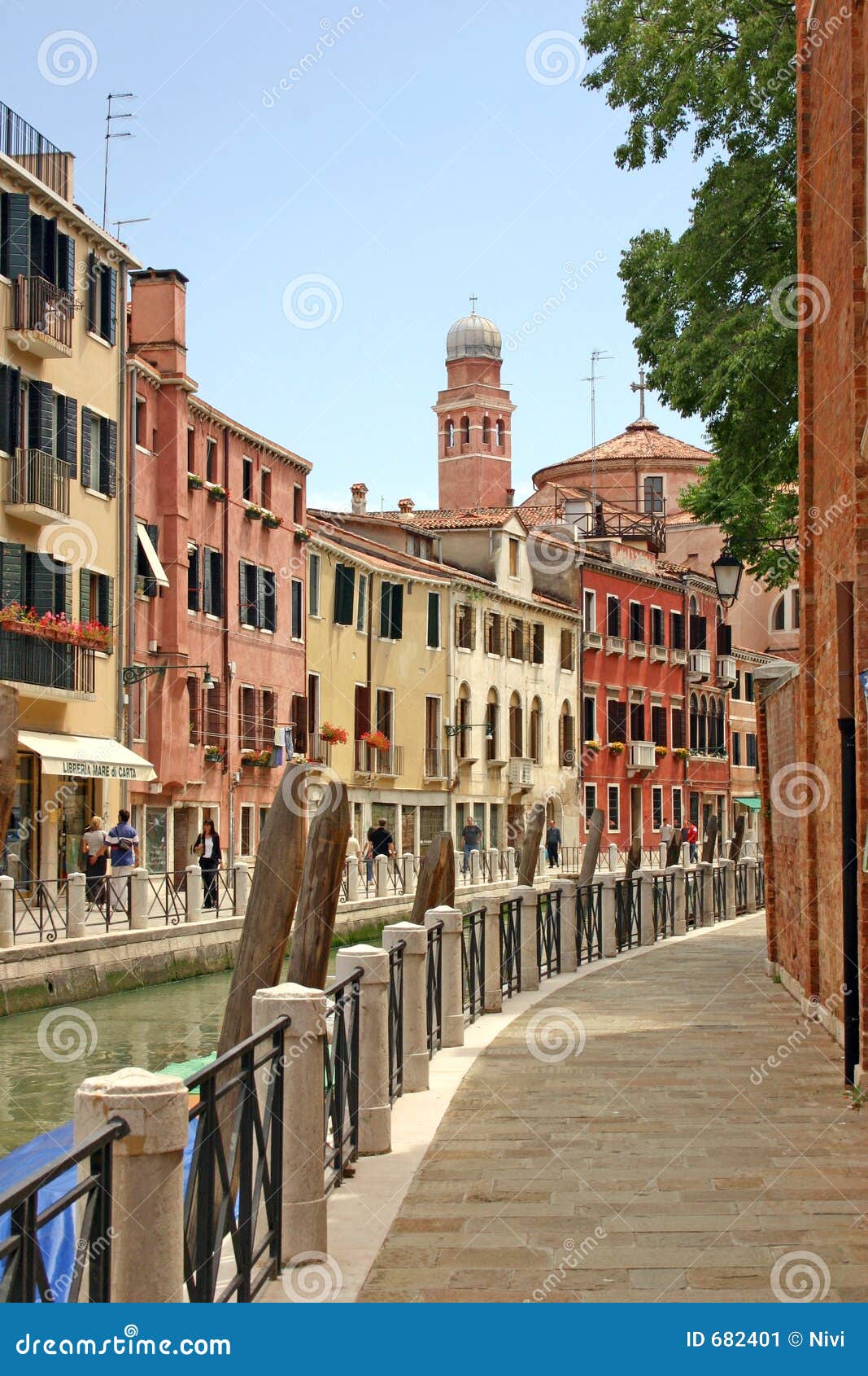Street in Venice stock image. Image of italy, travel, church - 682401