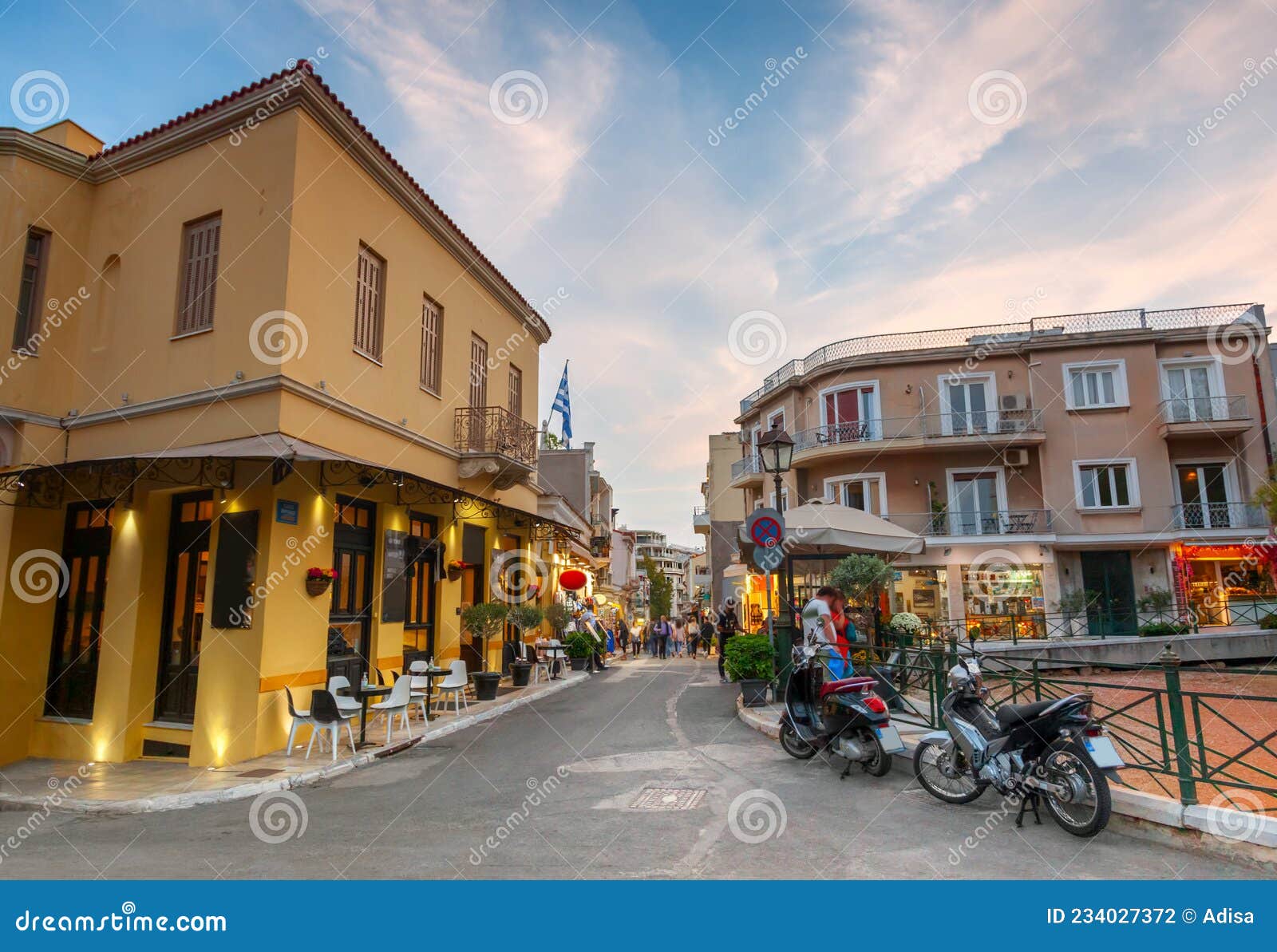 Street view of Athens stock photo. Image of outdoor - 234027372