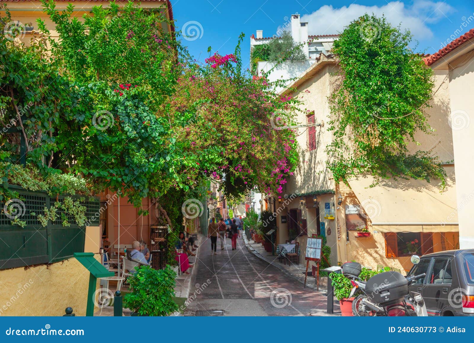 Street view of Athens editorial stock photo. Image of greek - 240630773