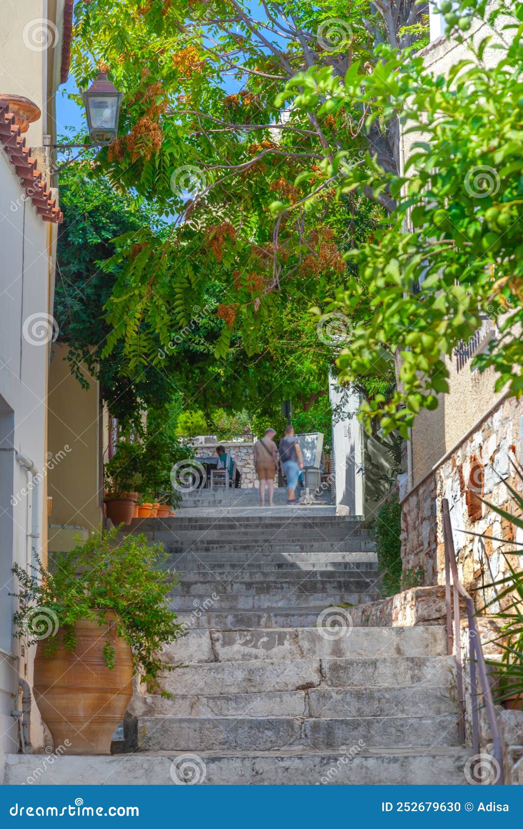 Street view of Athens stock photo. Image of europe, landmark - 252679630