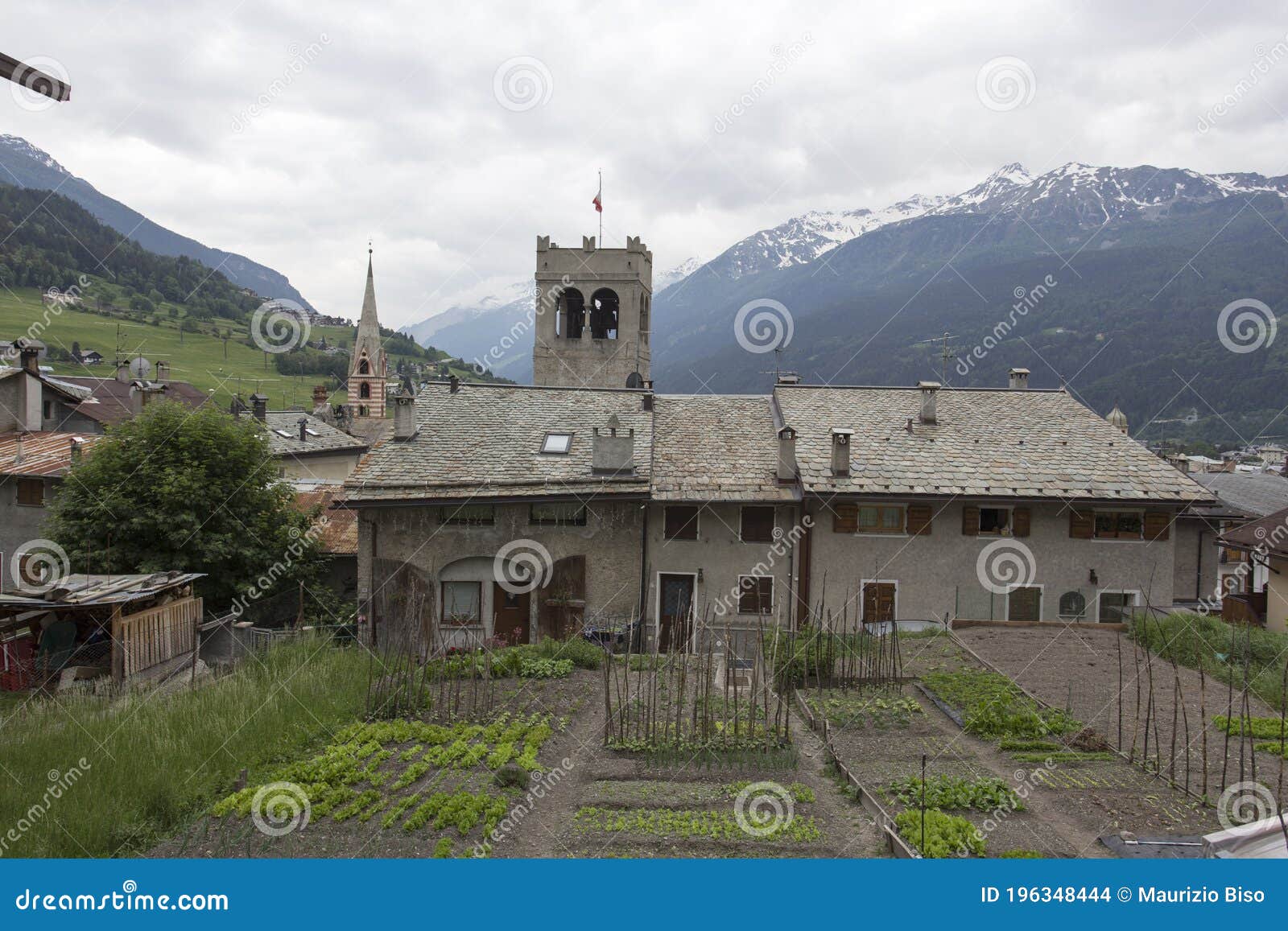 Street view in Bormio town editorial stock image. Image of vacation ...