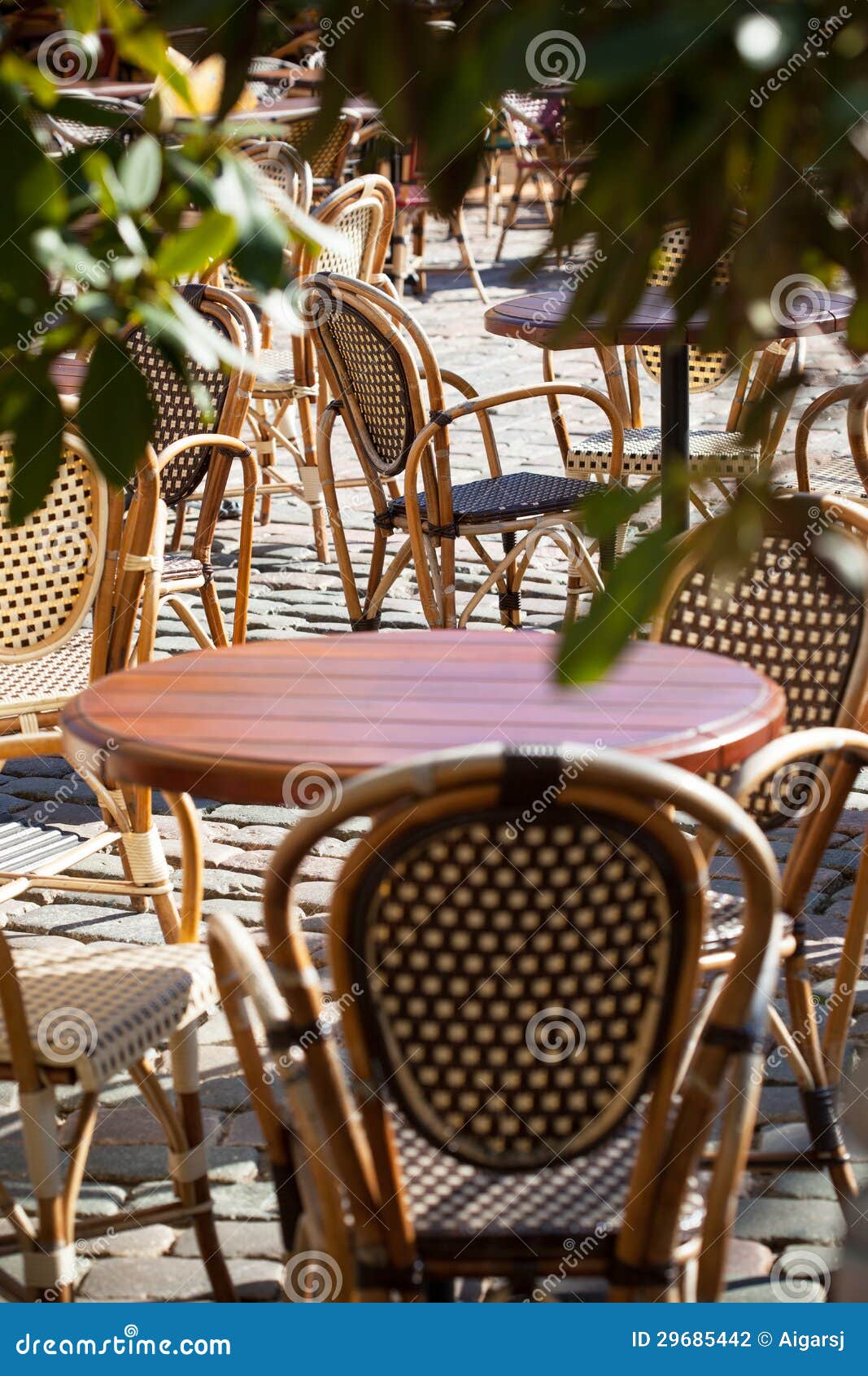 Street View of a Coffee Terrace Stock Photo - Image of arrangement ...