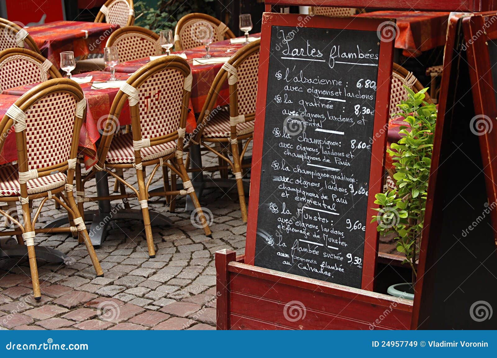 Street View of a Coffee Terrace in Strasbourg Stock Image - Image of ...