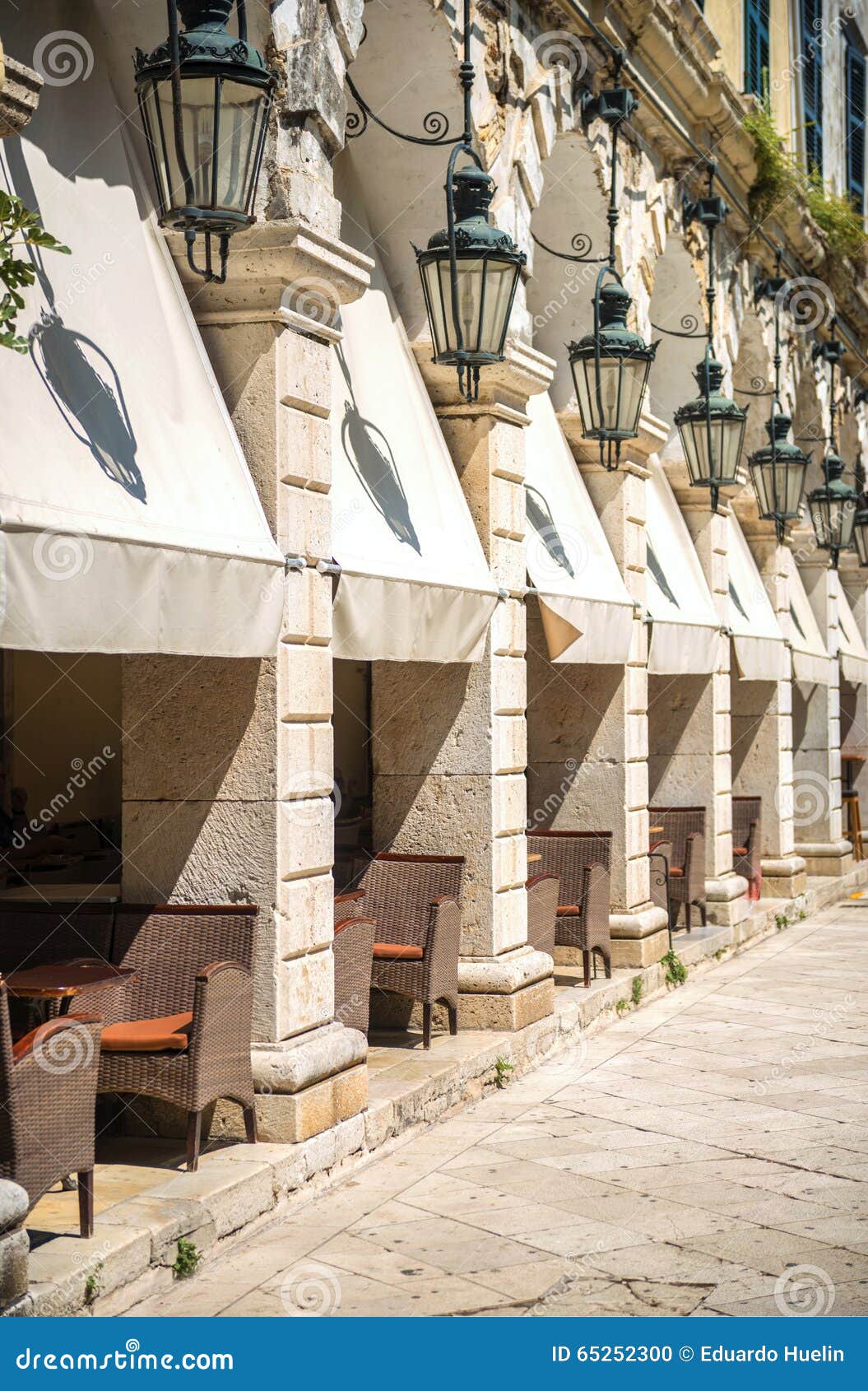 Street View of Corfu, Greece Stock Photo - Image of light, greek: 65252300