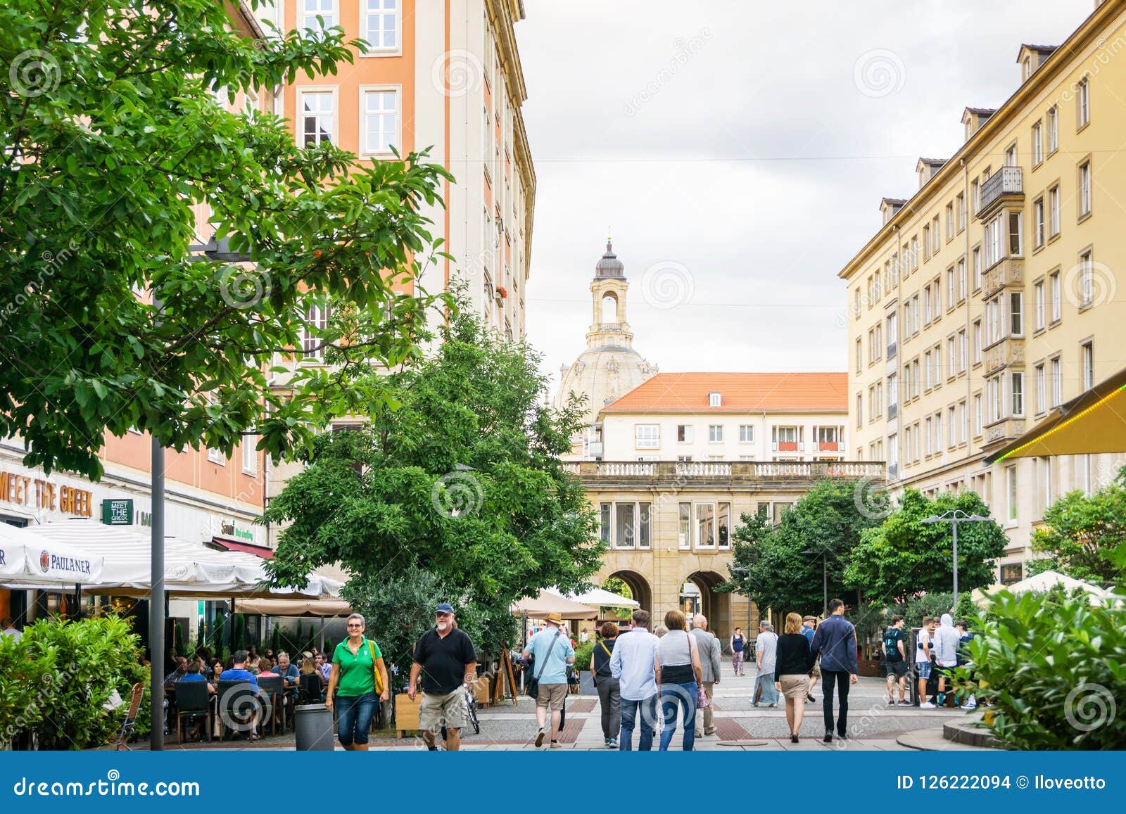 Street View of Downtown Dresden, Germany Editorial Stock Image - Image ...