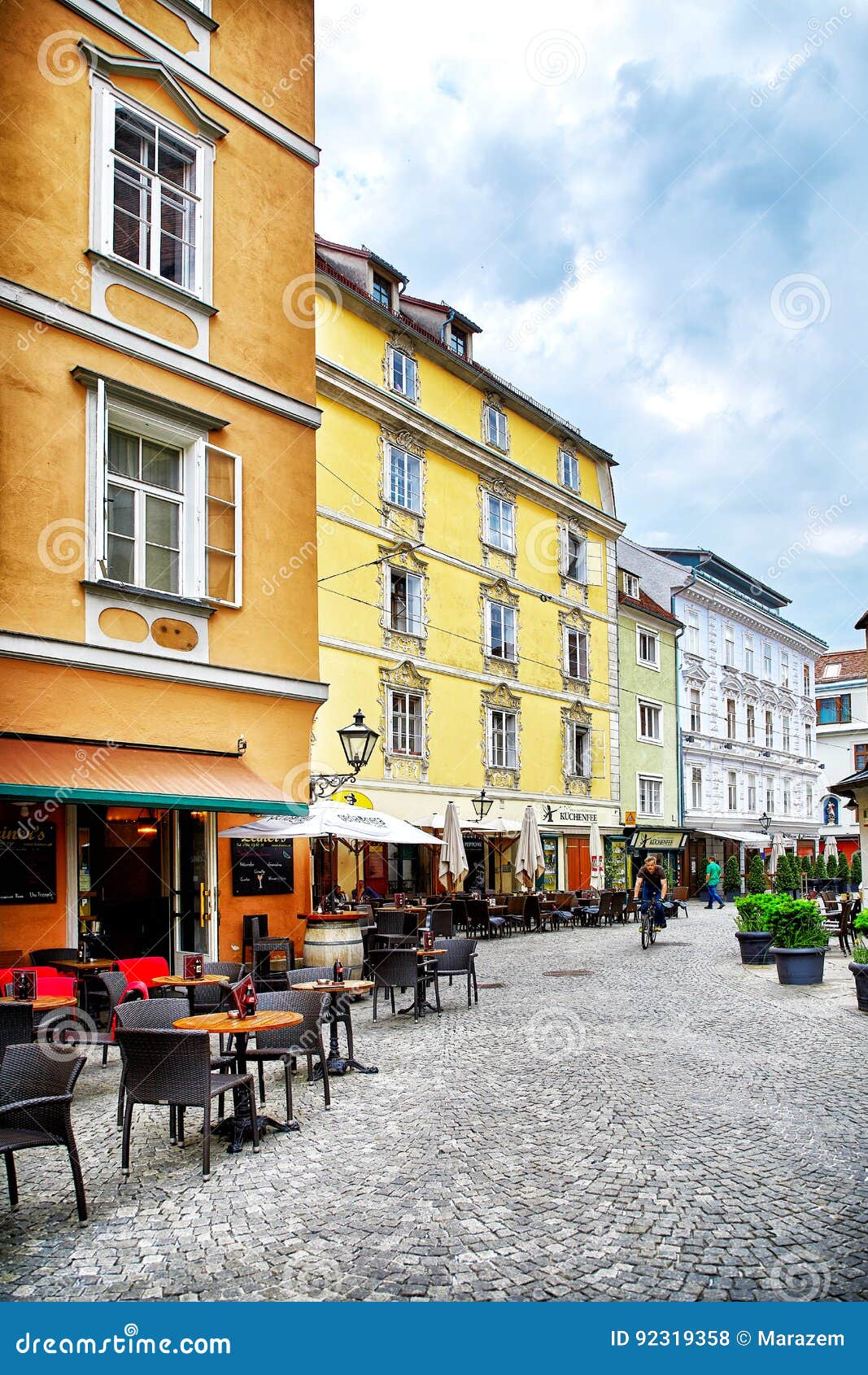 Street View of Graz, Austria Editorial Stock Photo - Image of ...