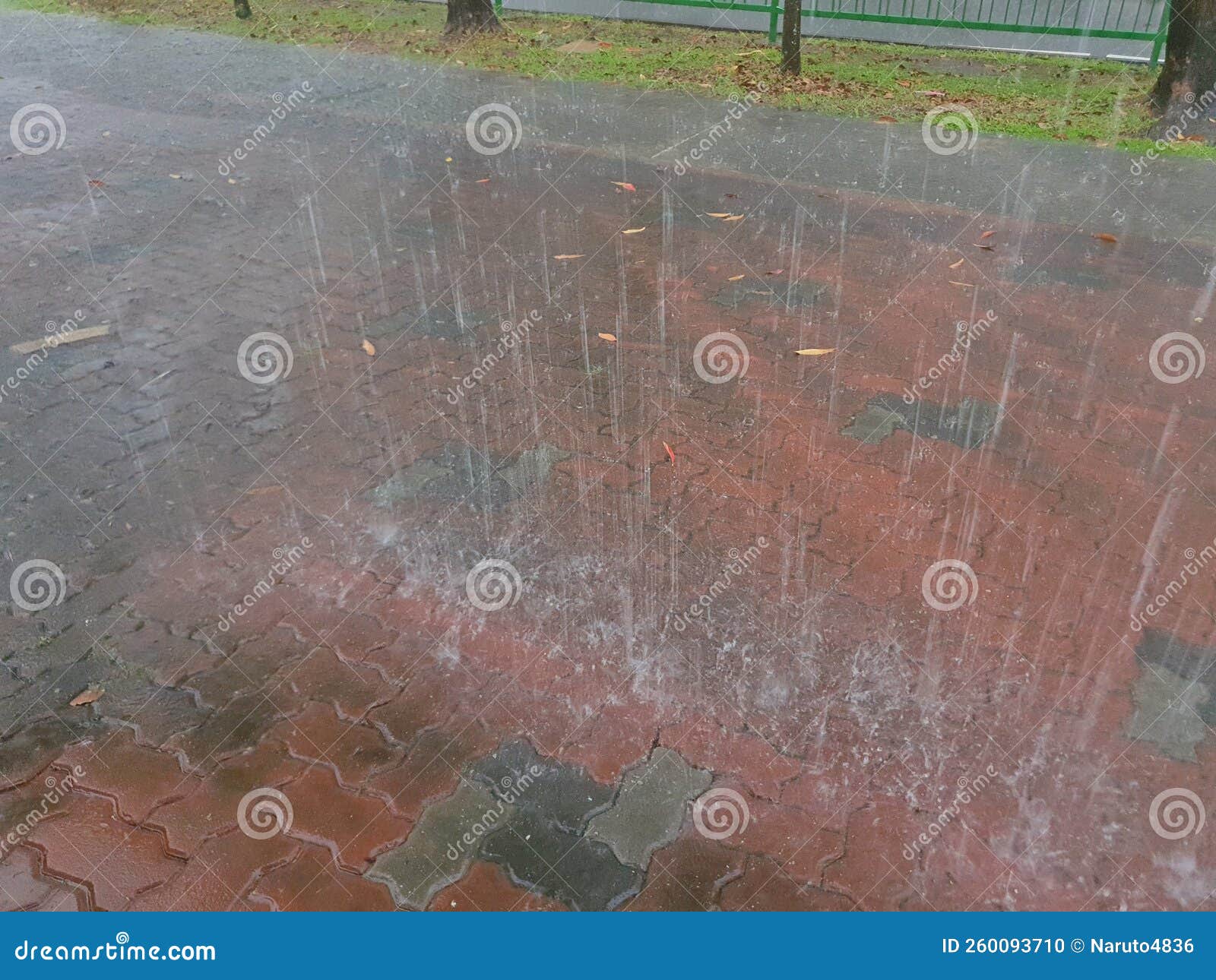 Singapore : Heavy Rain Scene Stock Photo - Image of urban, tile: 260093710