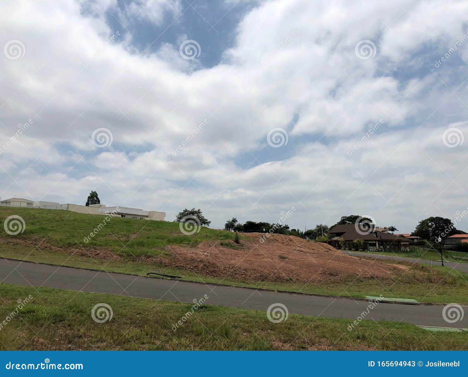Street View Landscape Surrounded by Nature Stock Image - Image of ...