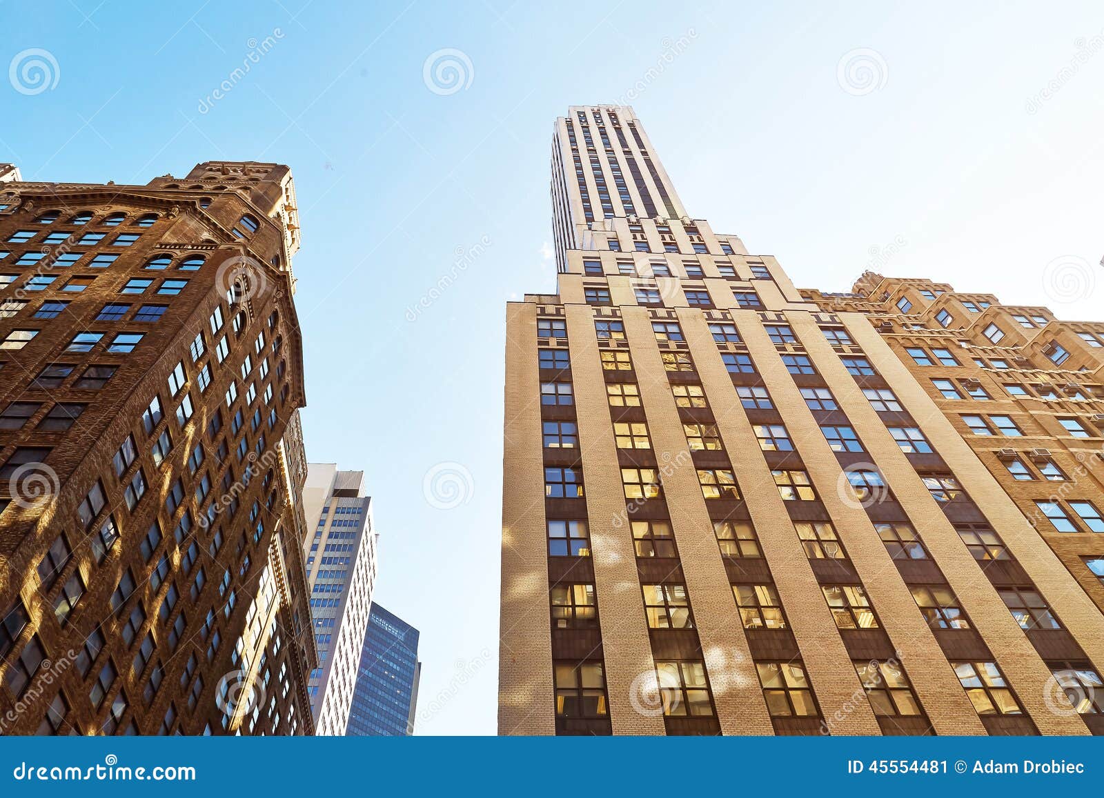 Street View of Manhattan Architecture Stock Image - Image of america ...