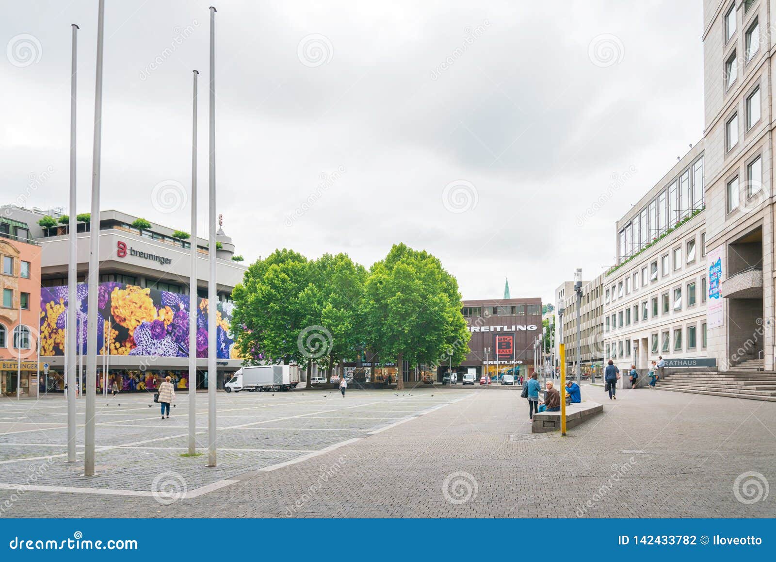 Street View in Stuttgart City, Germany Editorial Photography - Image of ...