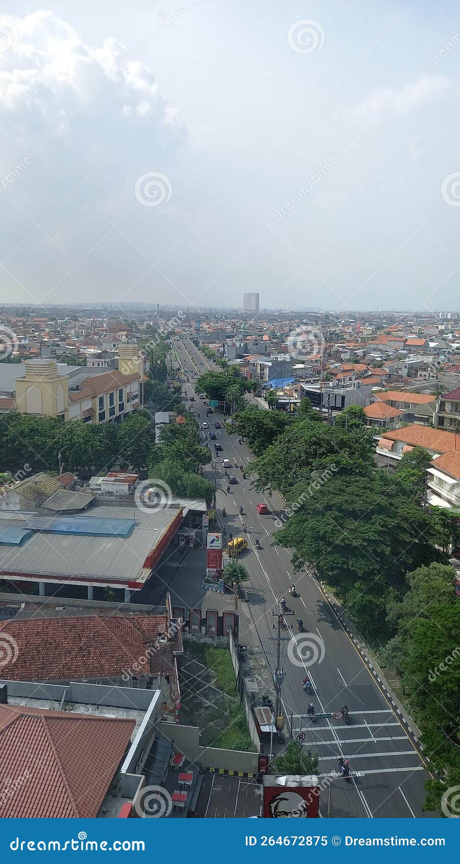 Street View from Tall Building Stock Image - Image of tall, 20th: 264672875