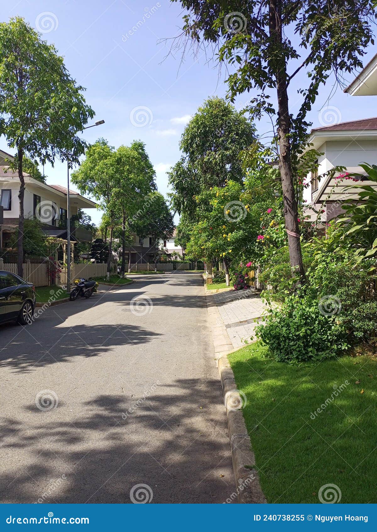 Street view in villa park stock image. Image of park - 240738255