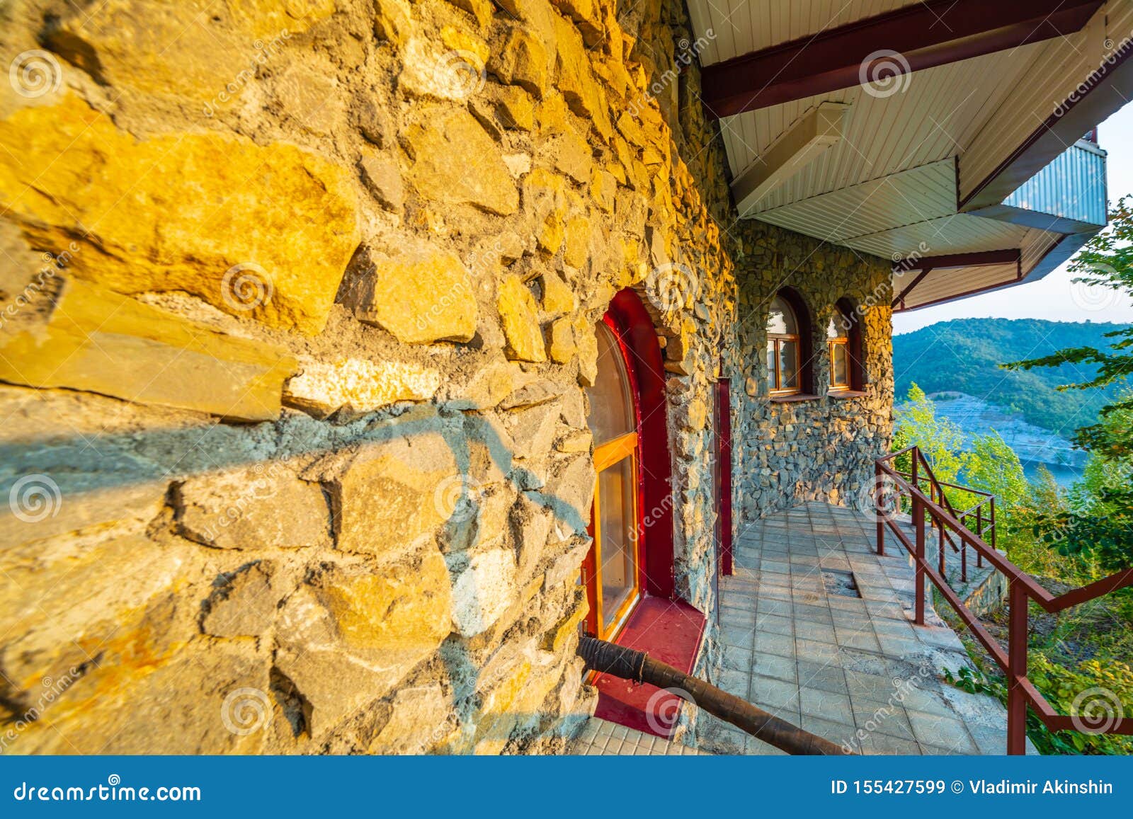 Wall Cladding with Masonry. Stock Image - Image of architecture, decor ...