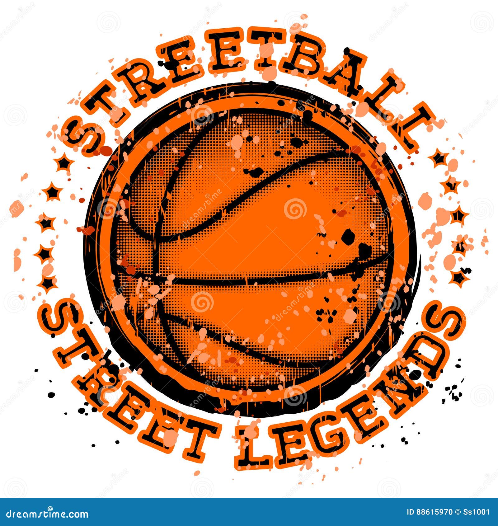 Streetball illustrazione vettoriale. Illustrazione di goccia - 88615970