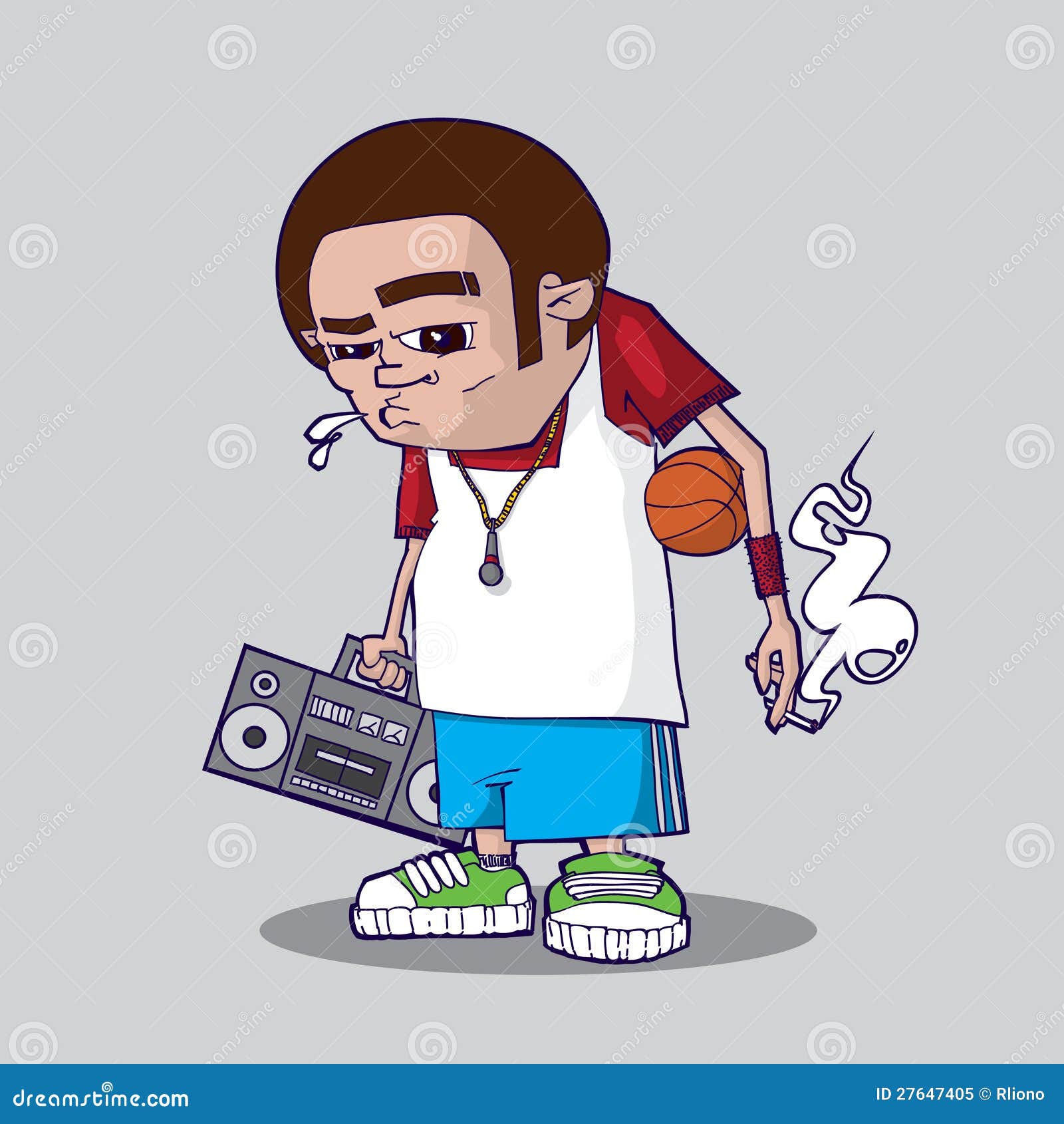 Streetball character. stock vector. Illustration of background - 27647405
