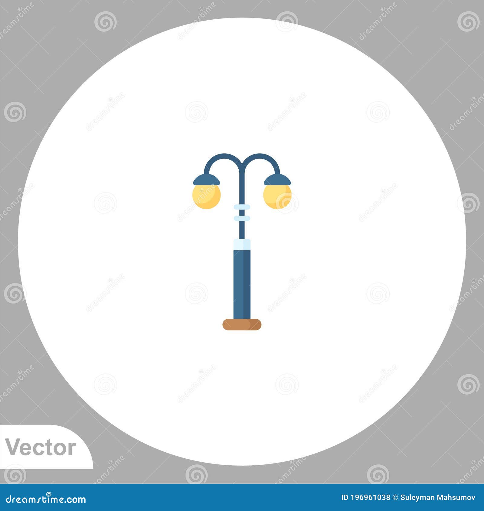 Streetlight Vector Icon Sign Symbol Stock Vector - Illustration of ...