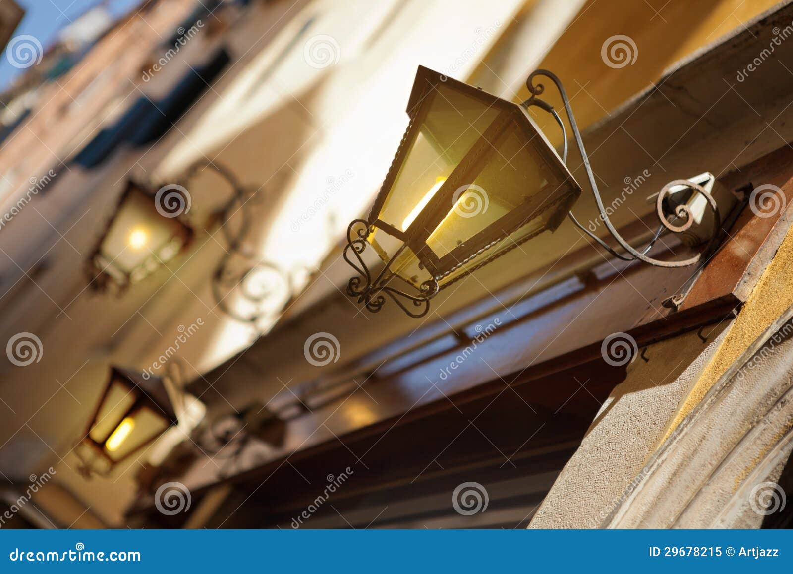 Streetlight in Venice, Italy Stock Image - Image of illuminating ...