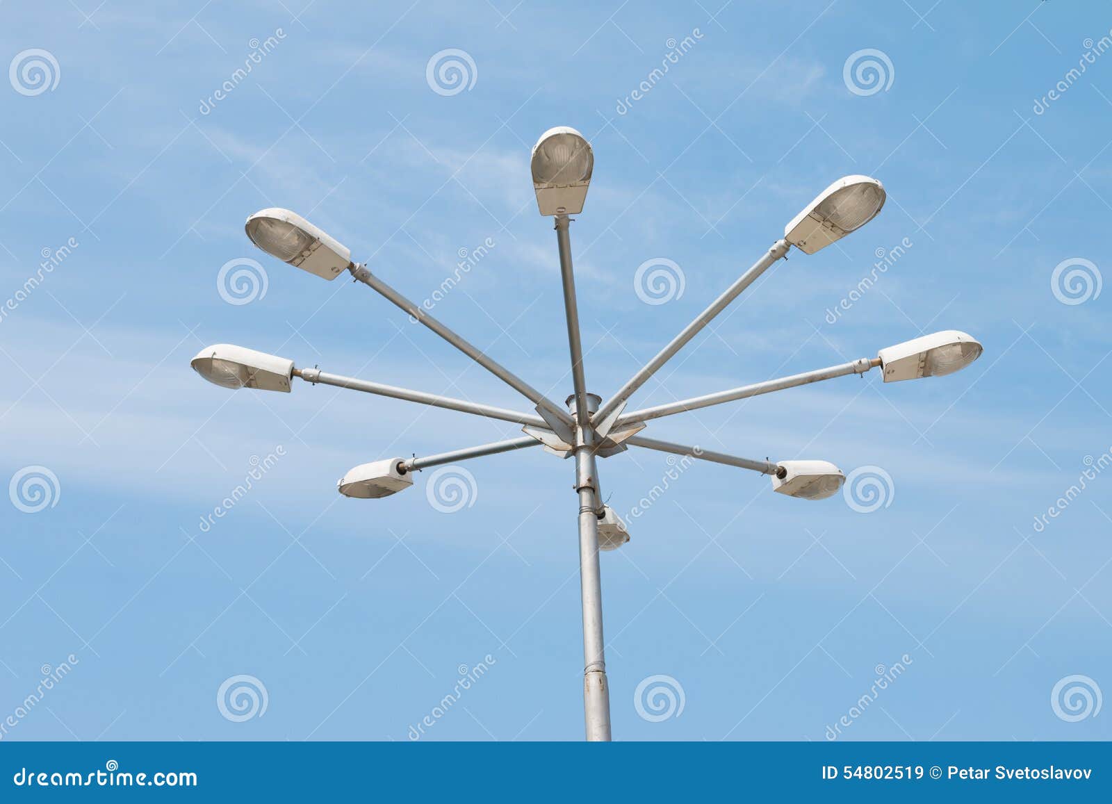 Streetlights with Beautiful Sky Background Stock Image - Image of ...