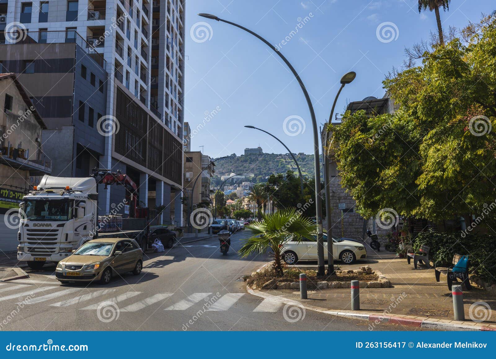 Streets in the City of Haifa in Israel Editorial Photography - Image of ...