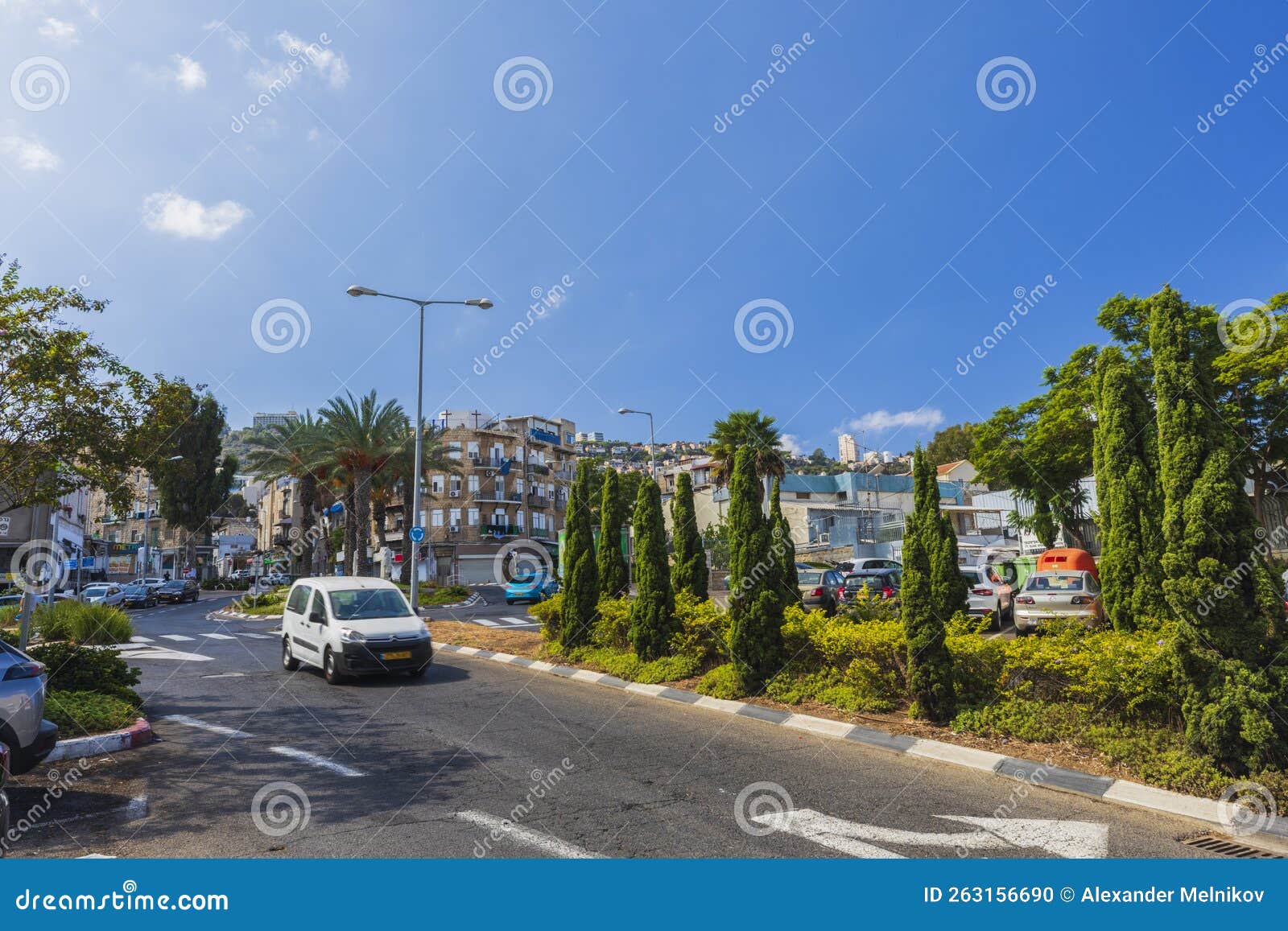 Streets in the City of Haifa in Israel Editorial Image - Image of ...