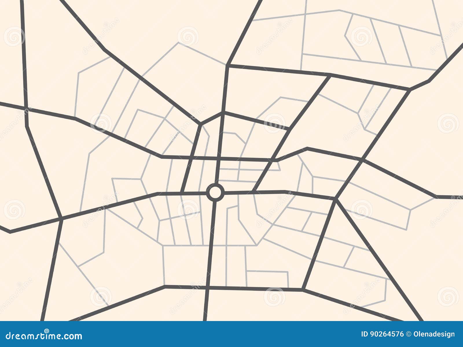 Streets on the City Map - Vector Scheme Stock Vector - Illustration of ...