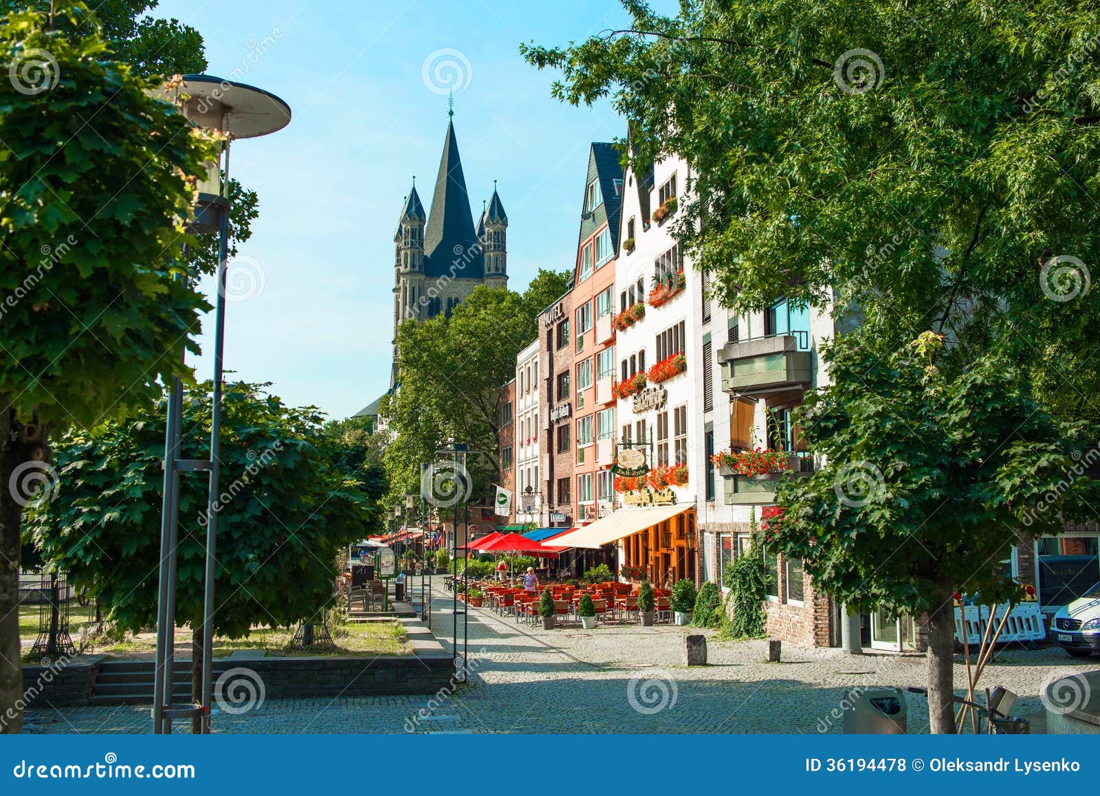On the streets of cologne editorial stock photo. Image of clouds - 36194478