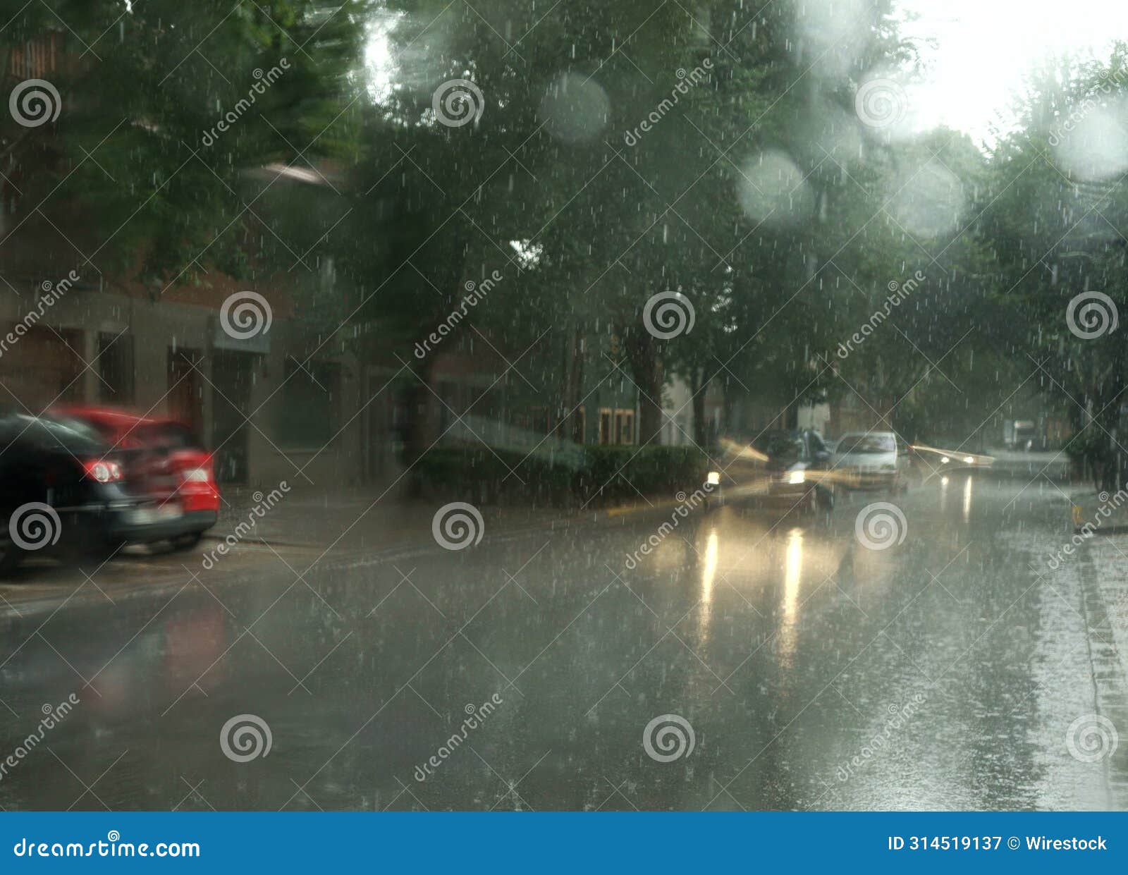 Streets are Experiencing a Severe Thunderstorm, with Water Rafts ...