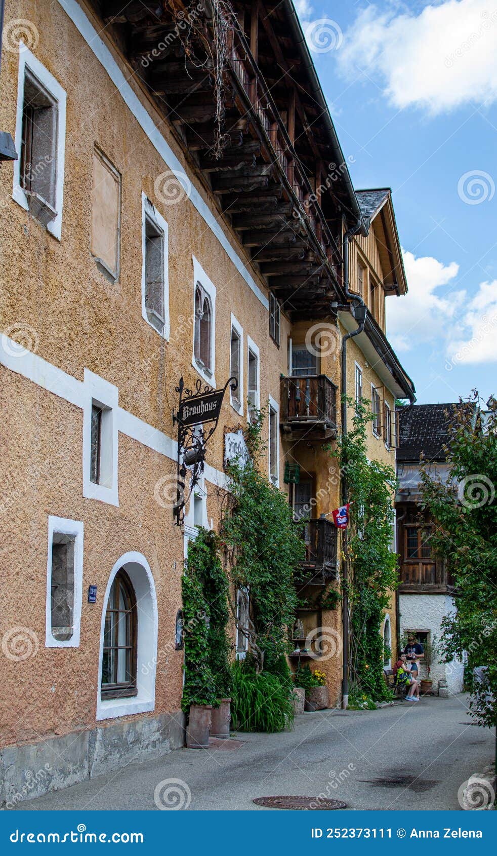 STREETS of HALLSTAT, ONE of the STREETS of the AUSTRIAN VILLAGE Stock ...