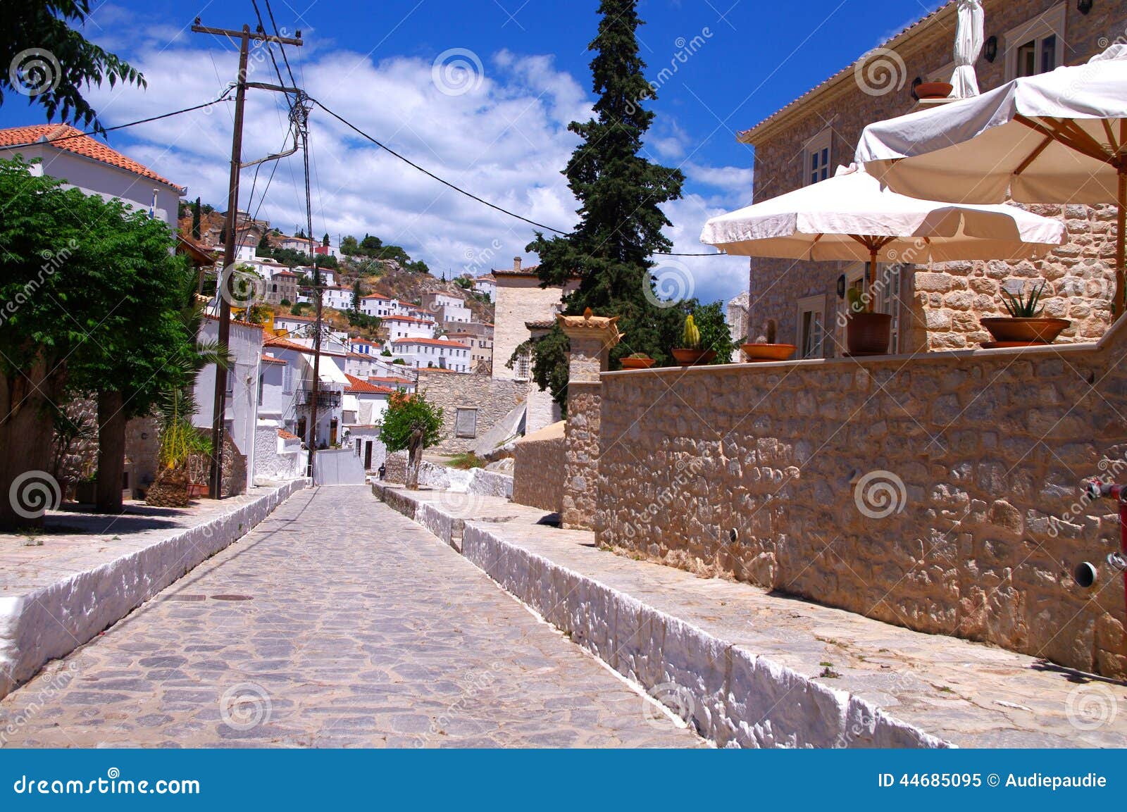 The streets of Idra stock image. Image of hydra, travel - 44685095