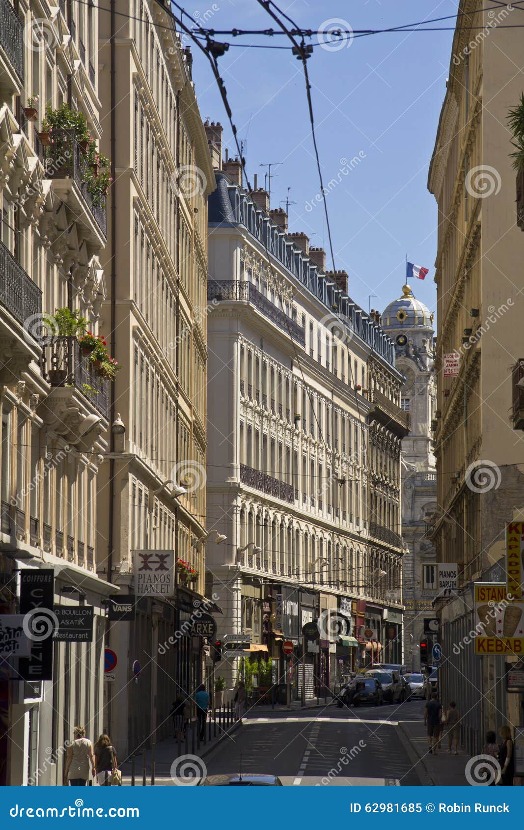 In the streets of Lyon stock image. Image of holiday - 62981685