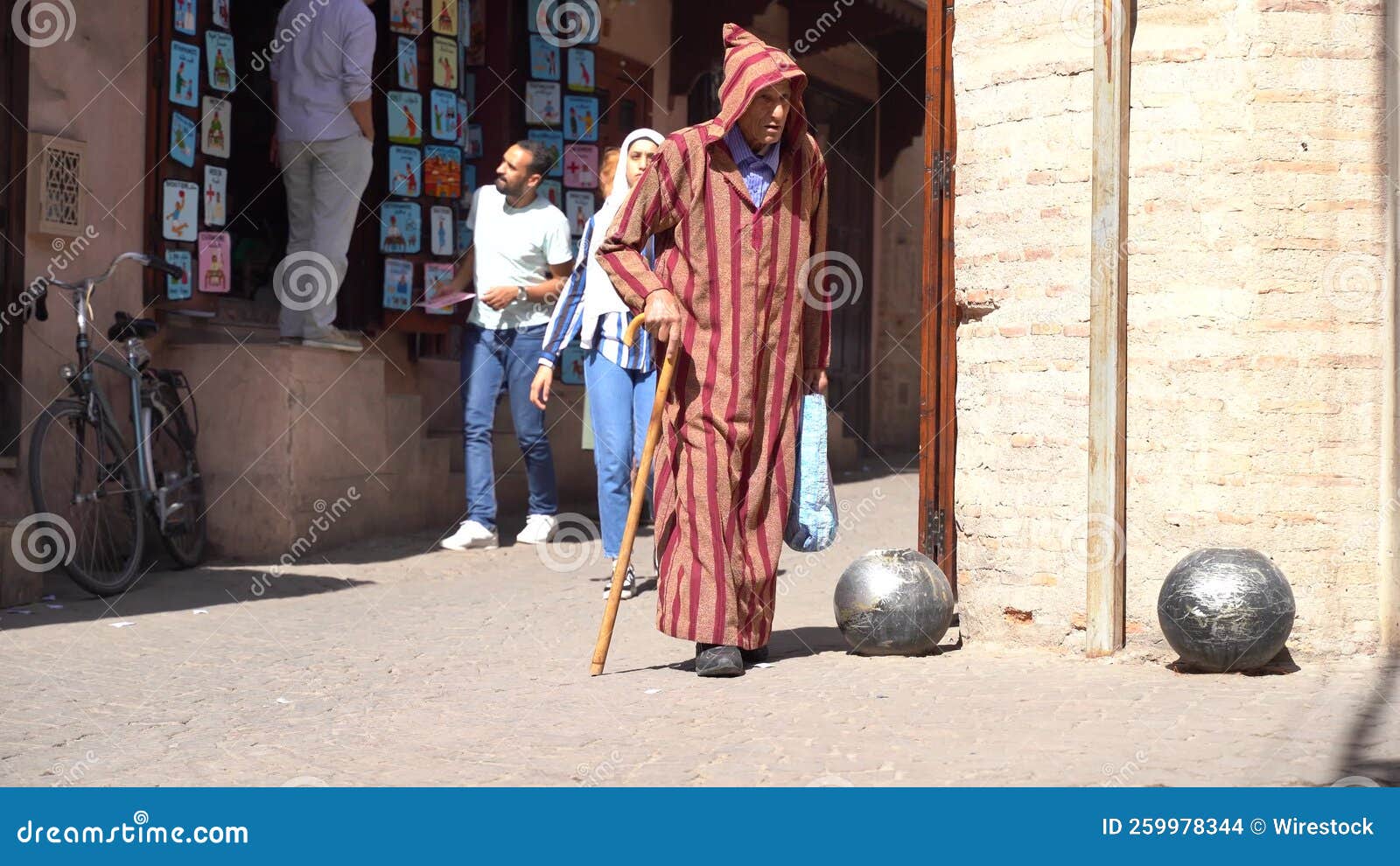 Streets of Marrakech with Random People Walking Stock Footage - Video ...