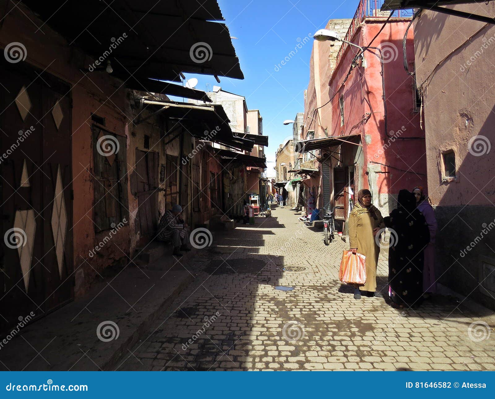 Streets of Marrakech editorial photography. Image of marrakesh - 81646582