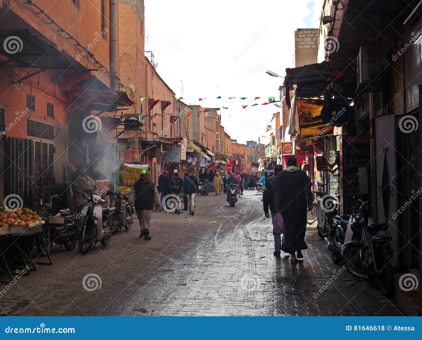 Streets of Marrakech editorial stock photo. Image of outdoor - 81646618