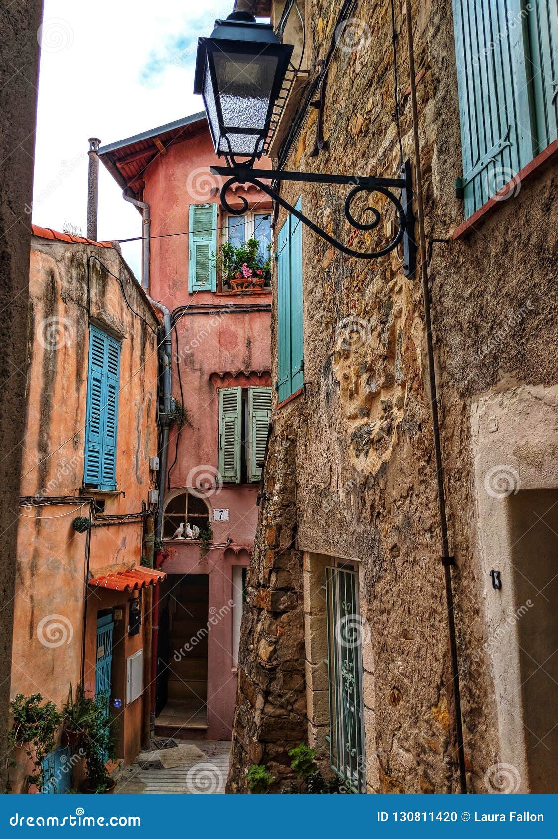 Streets of Menton editorial image. Image of trip, menton - 130811420