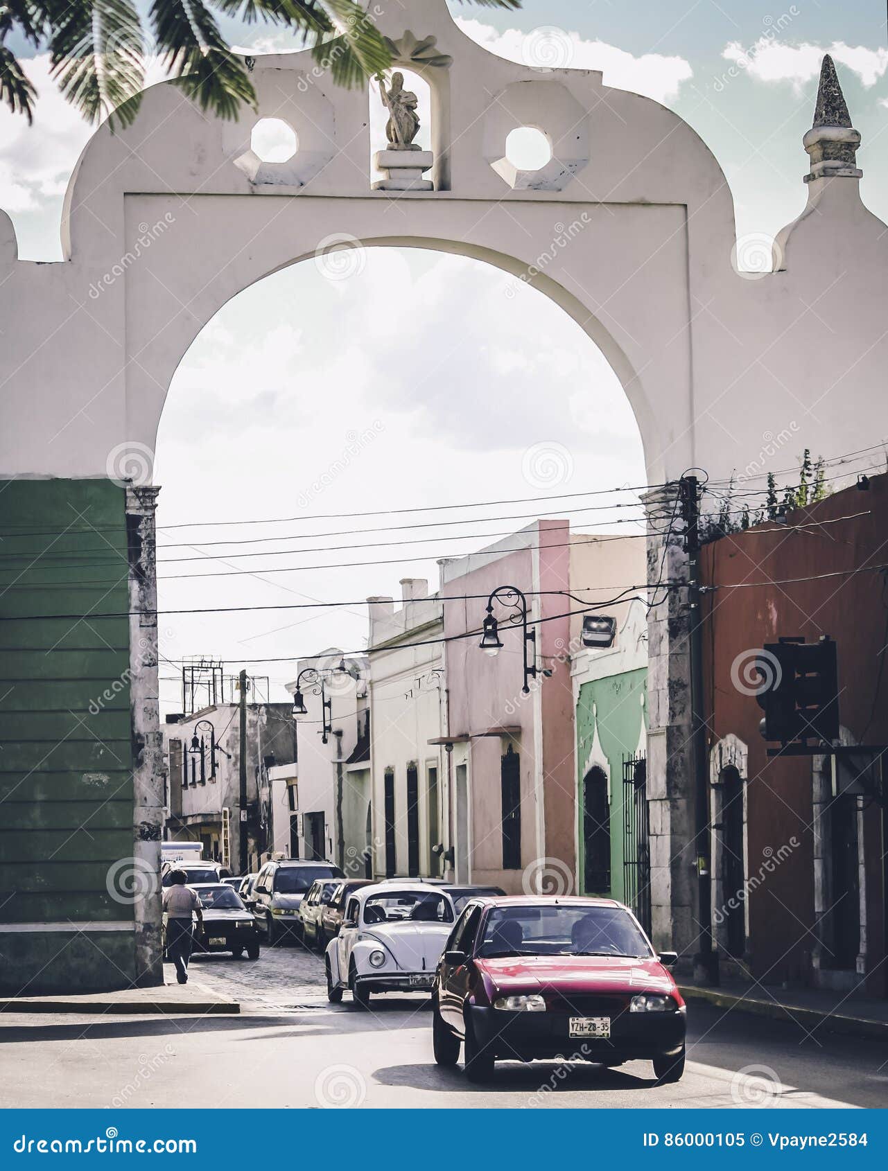 Merida, Mexico - 11 February, 2020: Scenic Colorful Colonial Merida ...