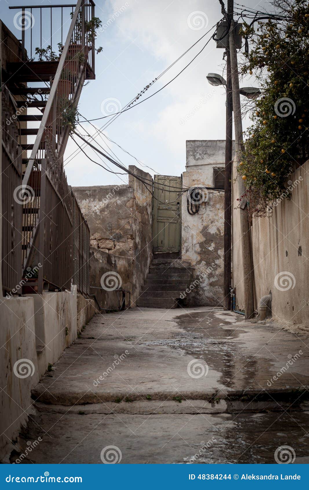 Streets of old Nazareth stock photo. Image of born, christ - 48384244