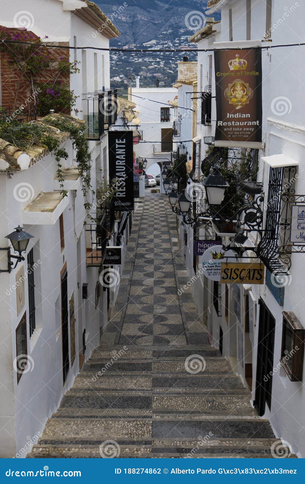 Streets of the Old Town of Altea Editorial Photography - Image of ...