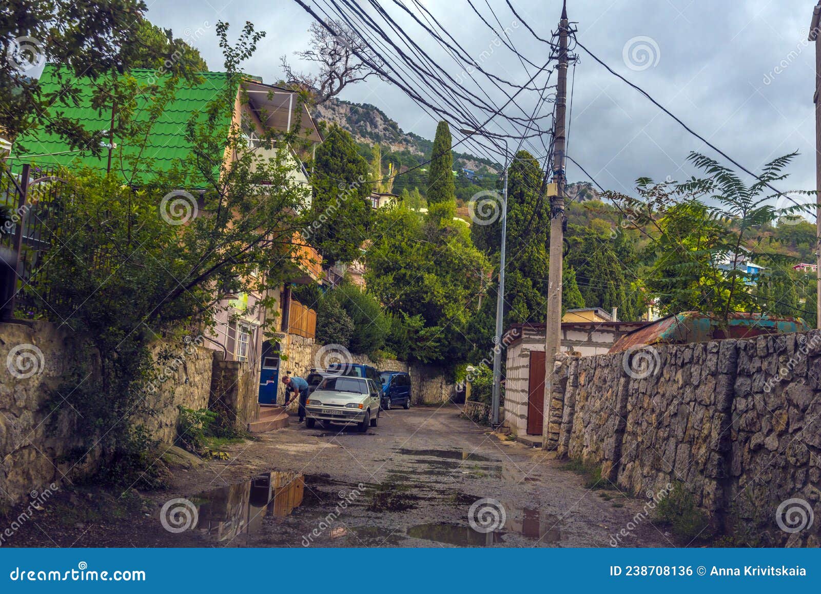 Streets of the Old Town of Alupka Editorial Photo - Image of nature ...