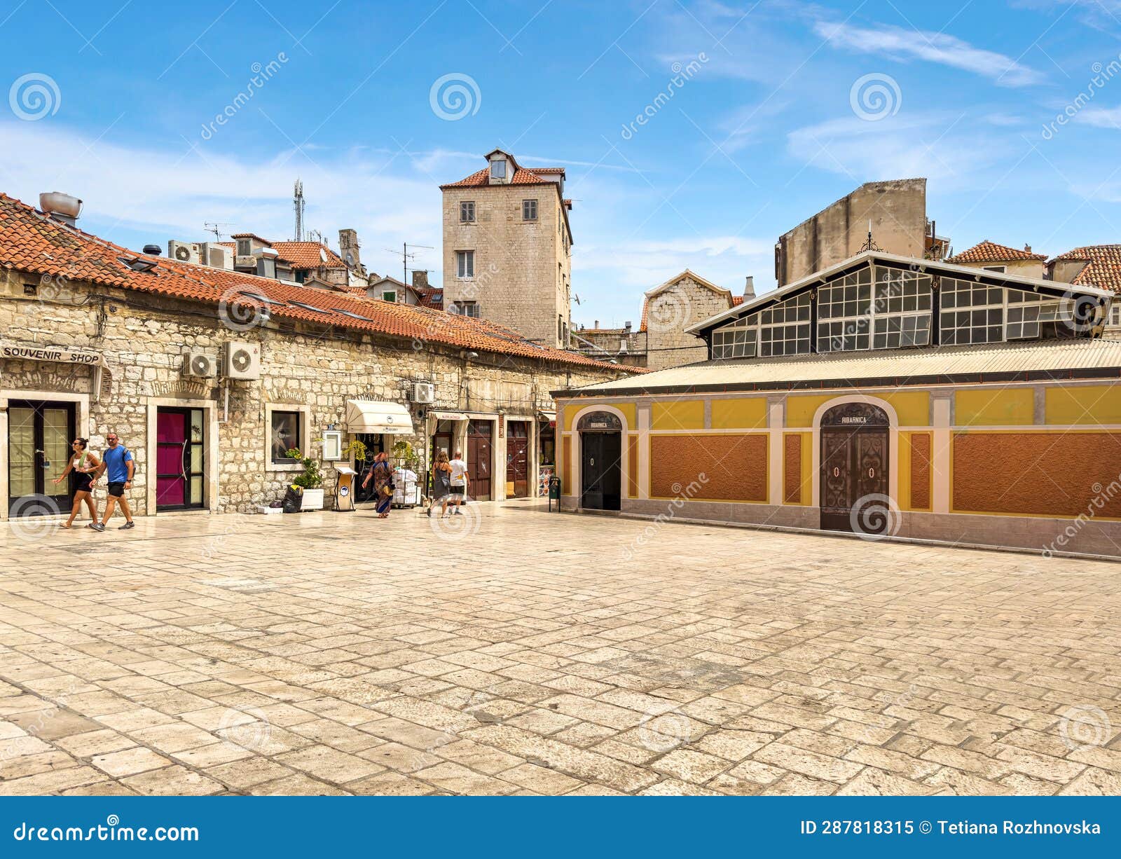 Streets of the Old Town of Split. Editorial Image - Image of house ...