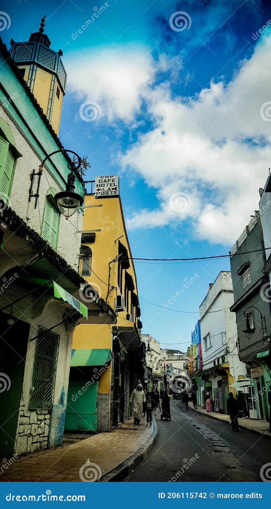 A Beautiful Street of Ouezzane, Morocco Editorial Photography - Image ...