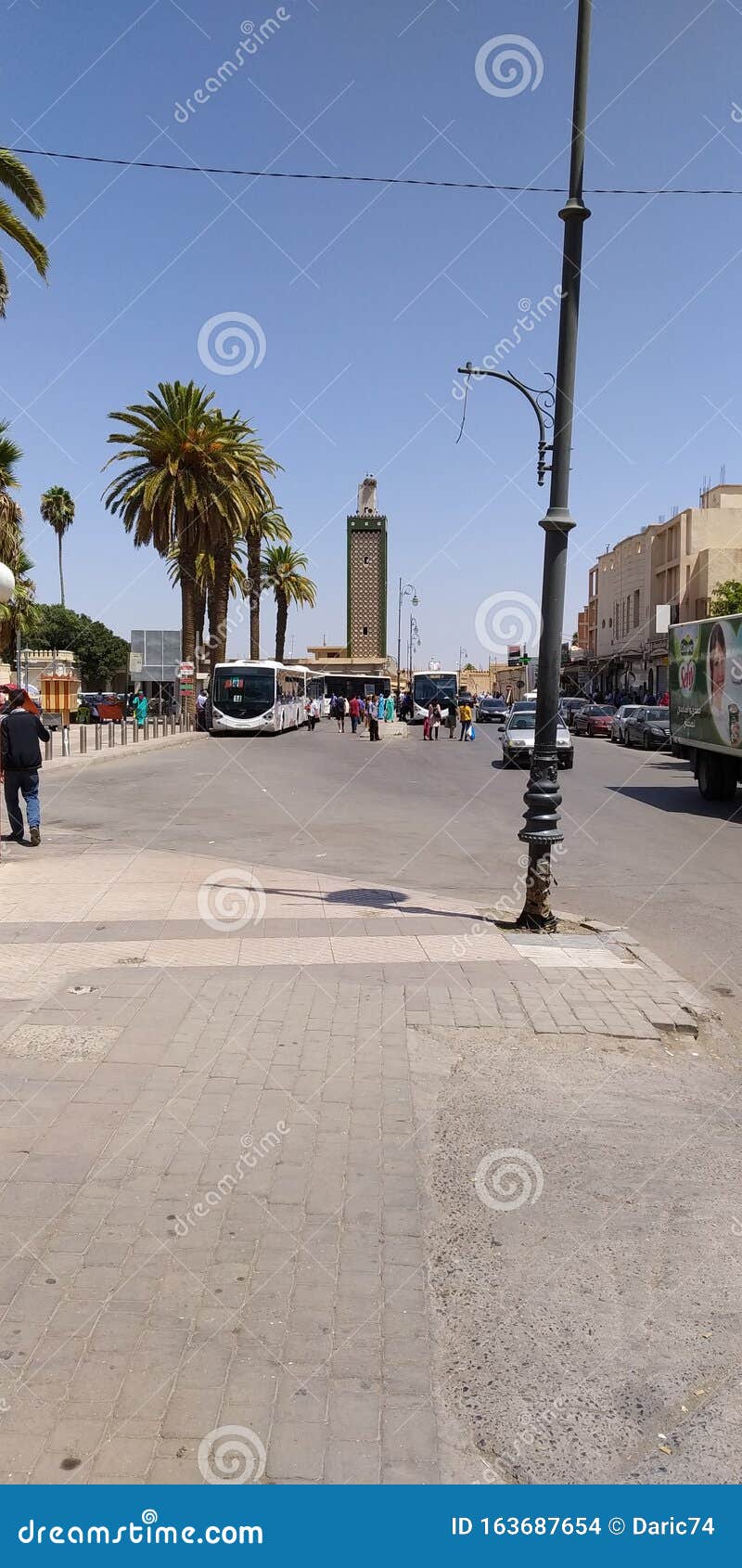 Streets of Oujda, Morocco editorial stock image. Image of daric - 163687654