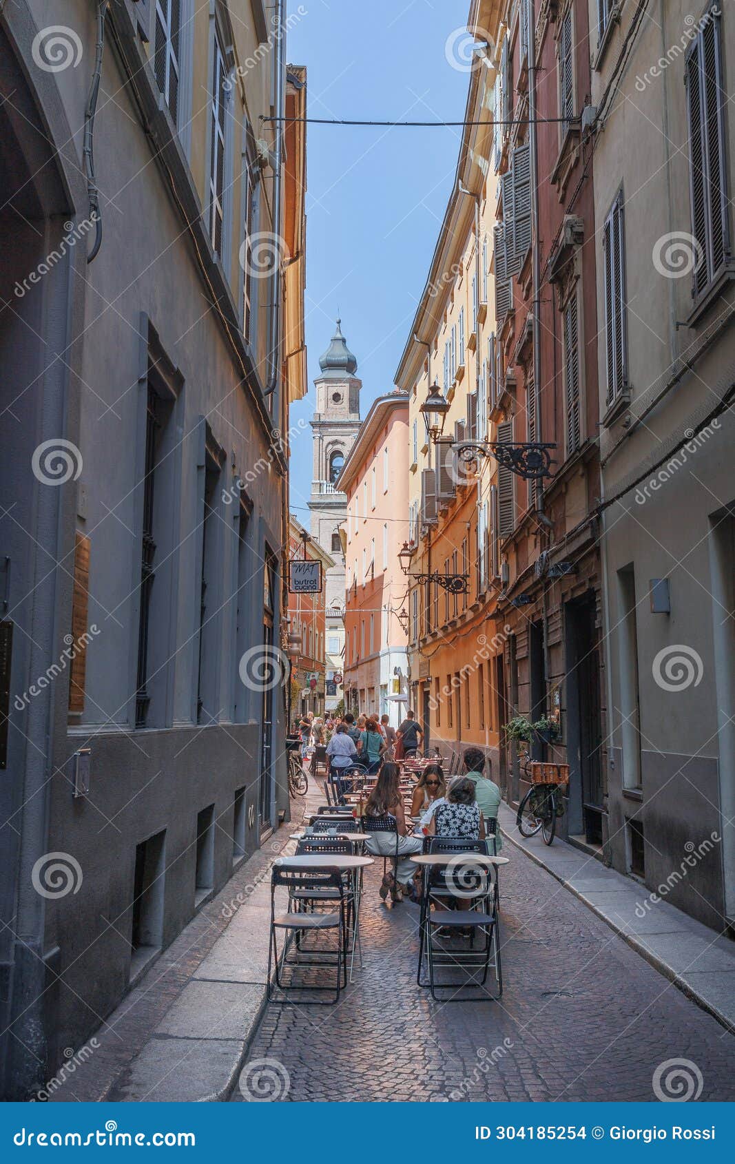 Streets and People in the Center of Parma, Italy Stock Photo - Image of ...