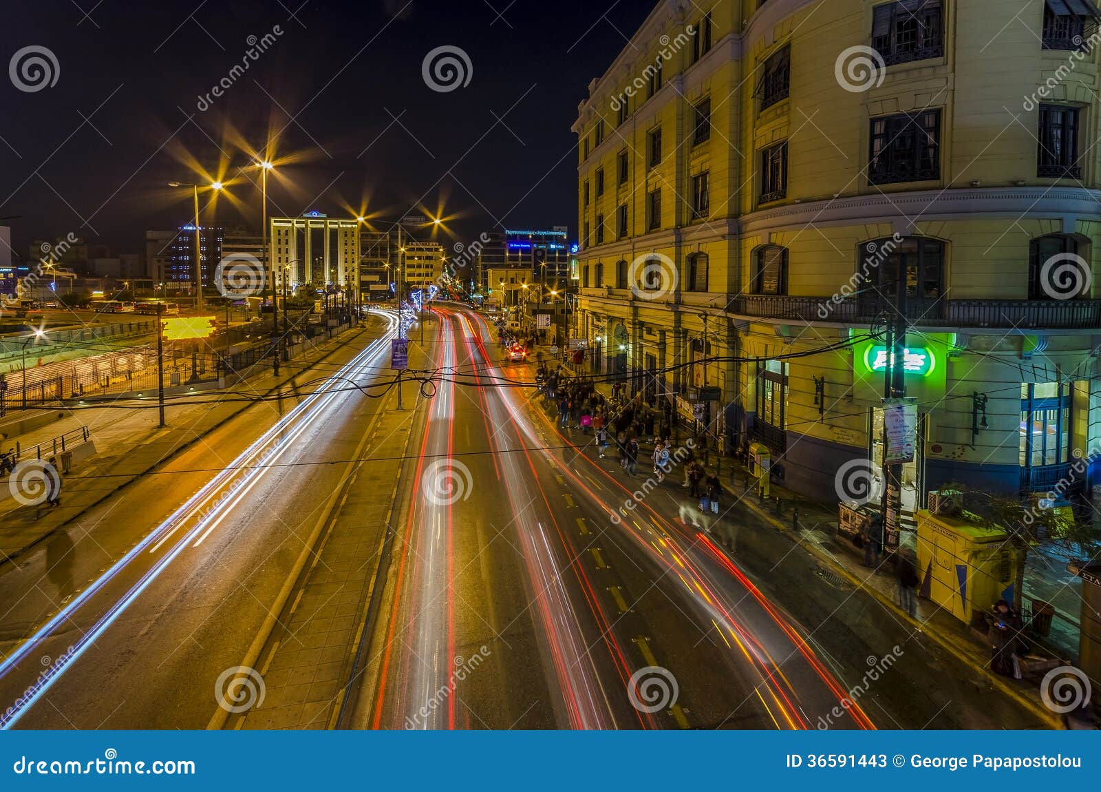 Streets of Piraeus editorial stock photo. Image of greece - 36591443