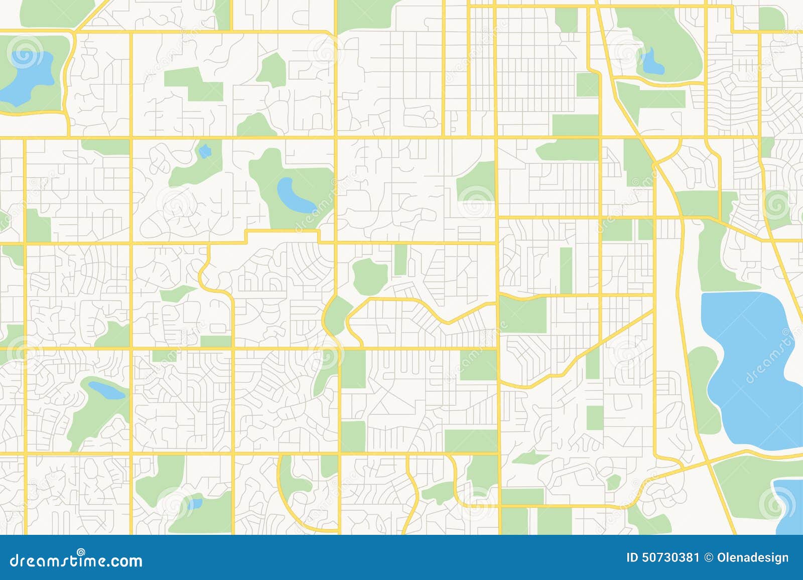 Streets on the Vector Plan - City Stock Vector - Illustration of avenue ...