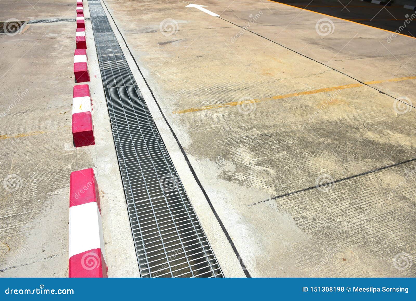 The Streets Rain Gutters Near the Parking ,Gutter Pipes Stock Photo ...