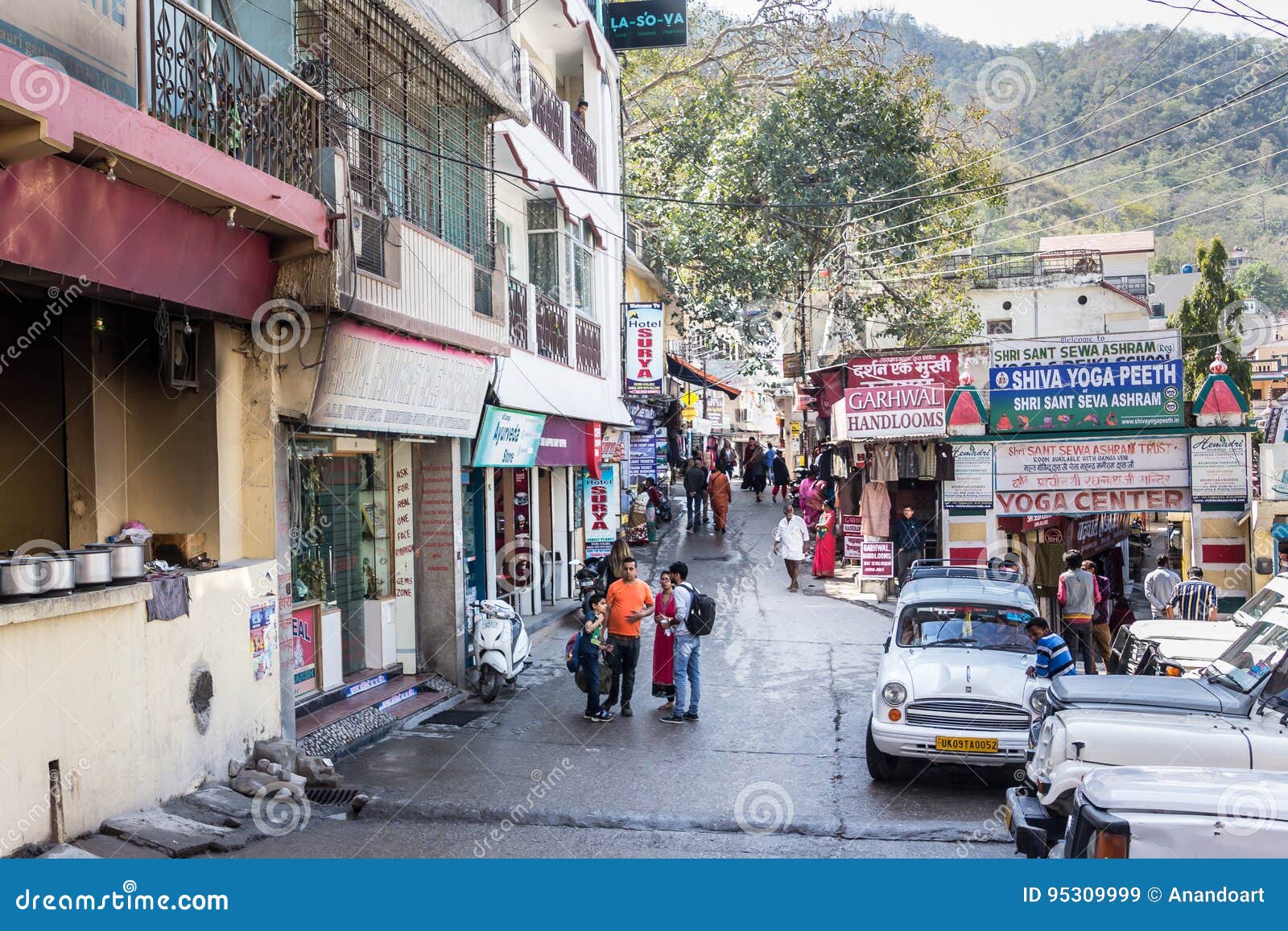 In the Streets of Rishikesh Editorial Stock Image - Image of festival ...